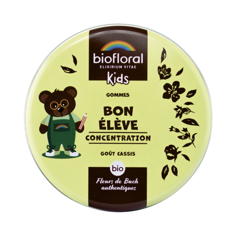 FLEURS DE BACH Bon élève GOMMES Bio sans alcool - Concentration Kids ...