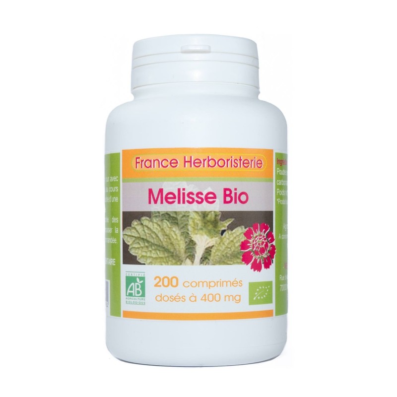 MELISSE BIO AB 200 tablets 400 mg tablets. - France Herboristerie